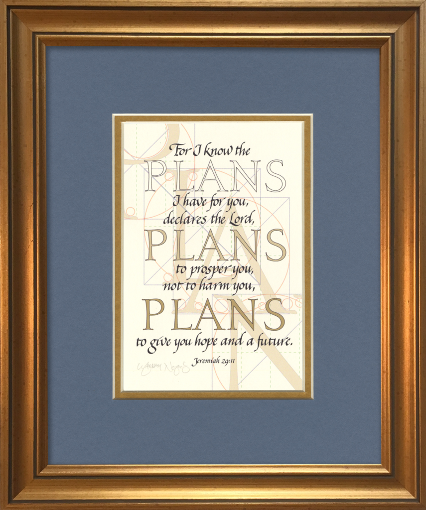 Plans - Calligraphy by Michael Noyes