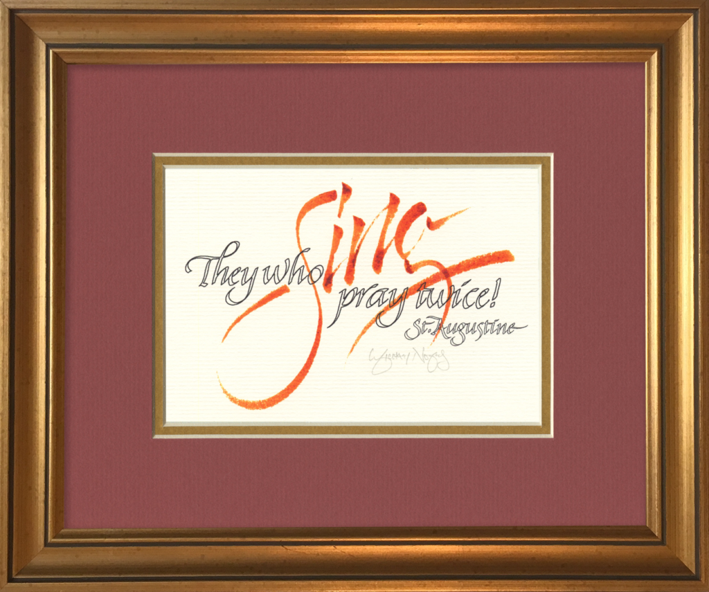 Sing - Calligraphy by Michael Noyes