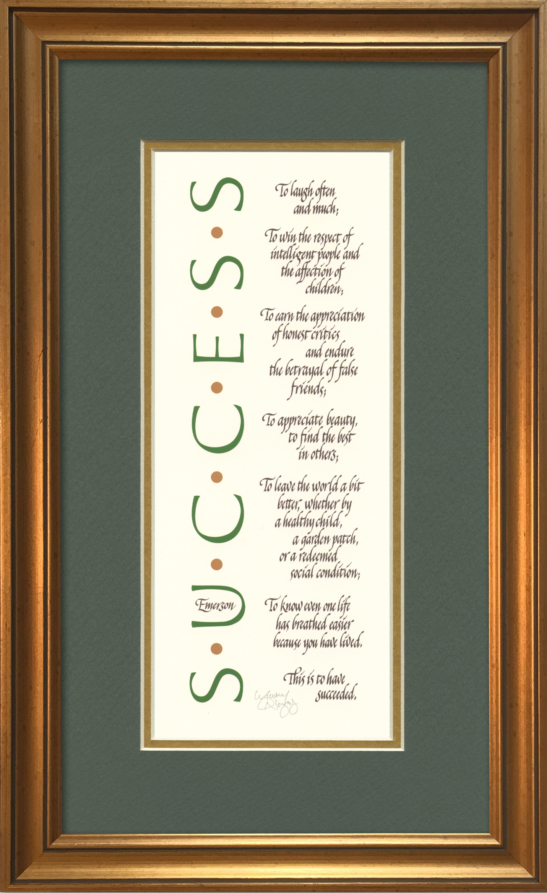 Success - Calligraphy by Michael Noyes