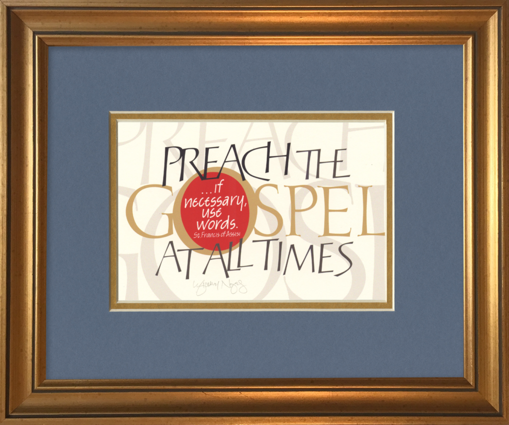 Gospel - Calligraphy by Michael Noyes